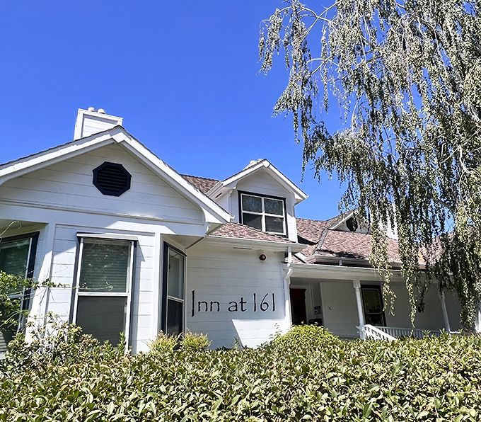 The Inn at 161 offers boutique accommodations with a contemporary twist&mdash;those manicured hedges hint at the attention to detail you'll find inside.