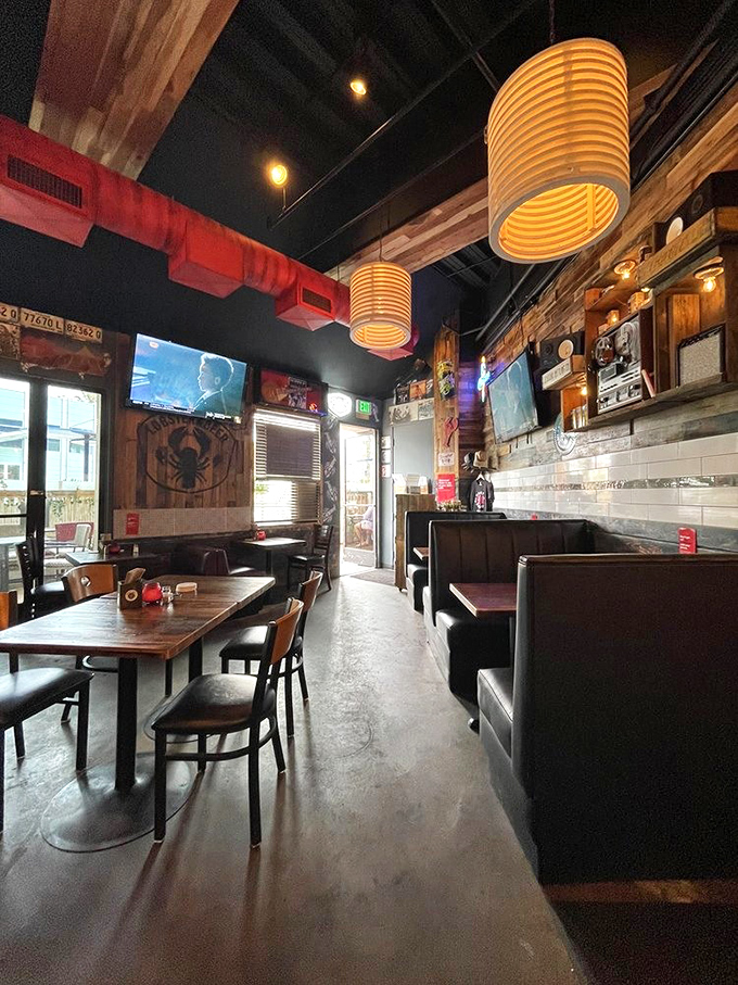 The narrow dining space feels like being aboard a stylish ship &ndash; minus the seasickness, plus better food.