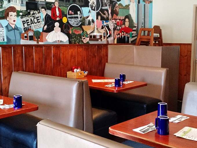 Booths that have witnessed countless conversations, celebrations, and the occasional "I shouldn't have ordered so much" regret.