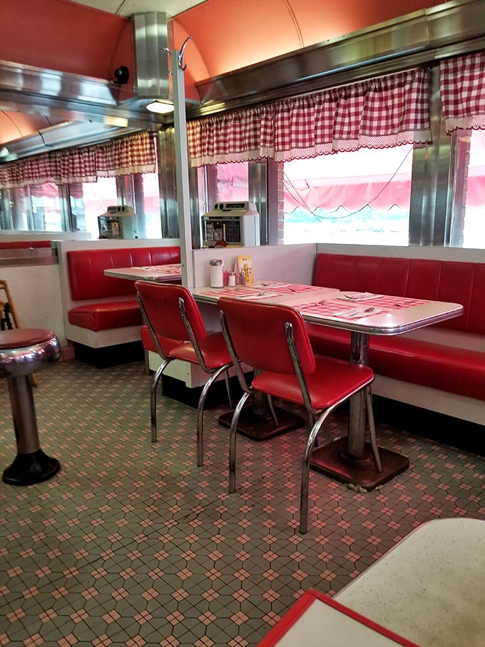 Red booths, chrome tables, and checkered curtains&mdash;the holy trinity of classic American diners where calories don't count and nostalgia flows freely.