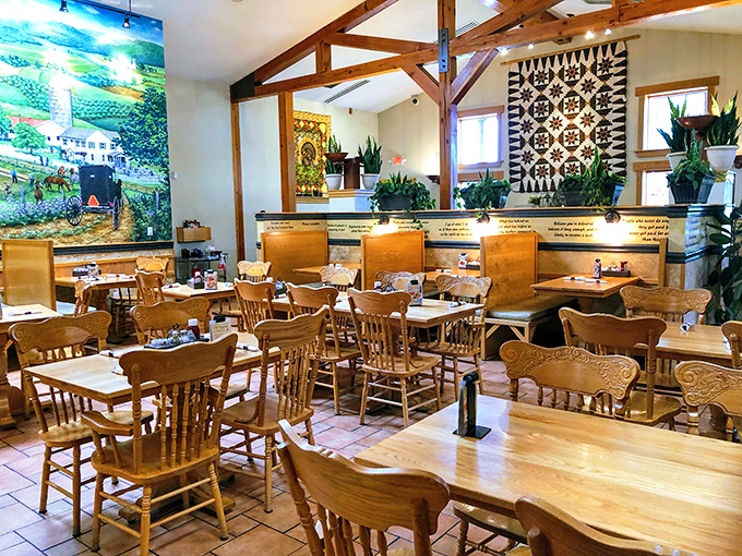 Wooden chairs that have heard a thousand conversations and quilts that tell stories without saying a word. Country comfort at its finest.