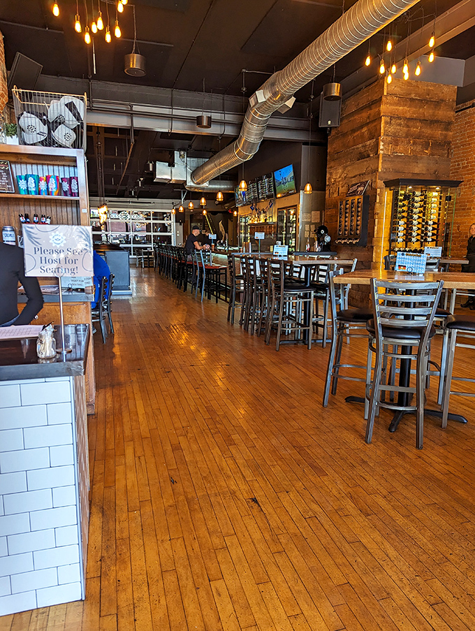 The Pour House's interior marries rustic charm with urban sophistication. Those wooden floors have stories to tell&mdash;and more to witness.