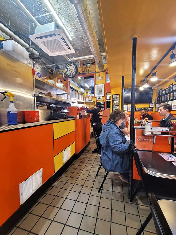 The narrow galley-style layout isn't cramped&mdash;it's efficient, like a well-designed ship. The Naval Academy would approve of this spatial economy.