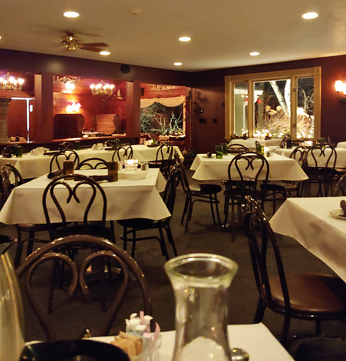 The dining room whispers of countless celebrations, first dates, and family gatherings—a timeless space where memories are made between courses.