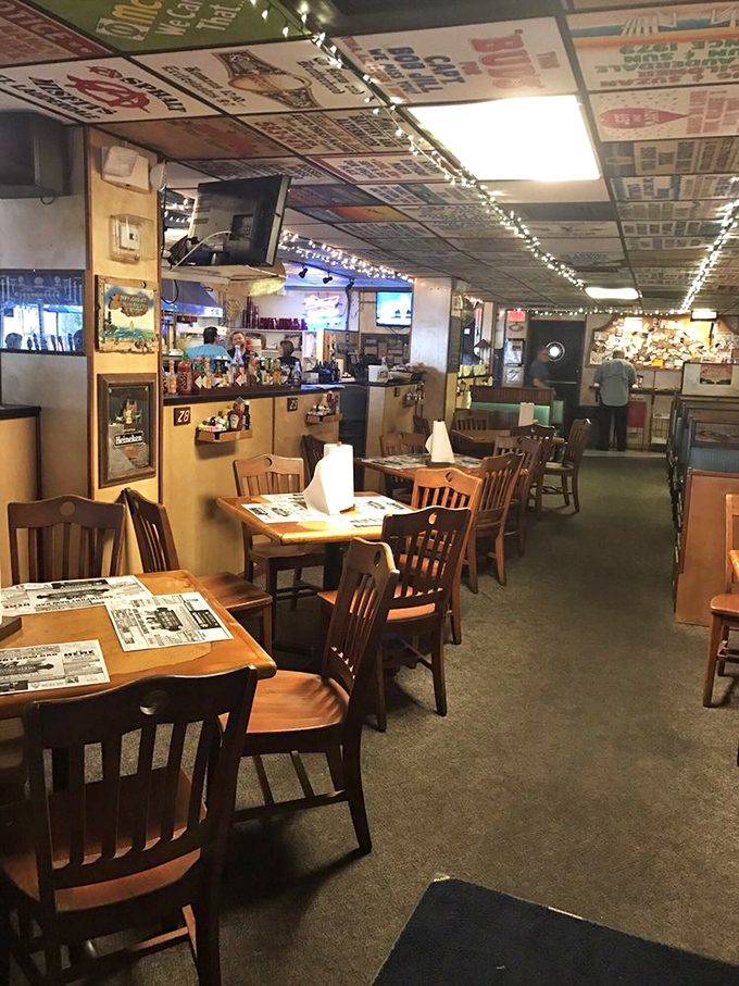 Every angle reveals another cozy corner where memories are made over melted butter and cold beer.