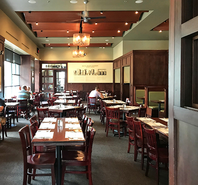 The dining room strikes that elusive balance between "nice enough for a date" and "comfortable enough to linger over one more beer."