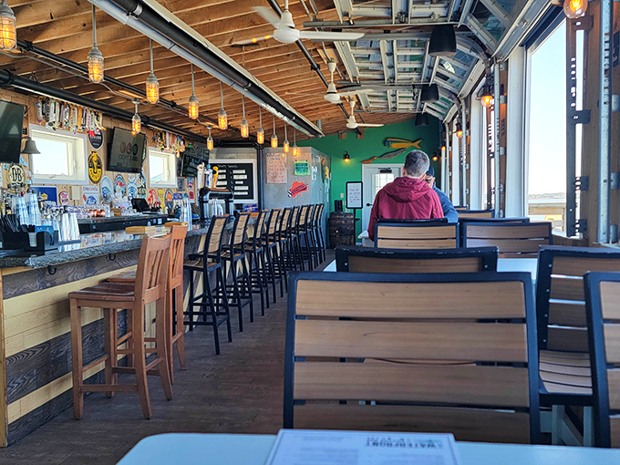 The bar area feels like the coolest friend's beach house &ndash; if that friend happened to have exceptional taste in seafood.