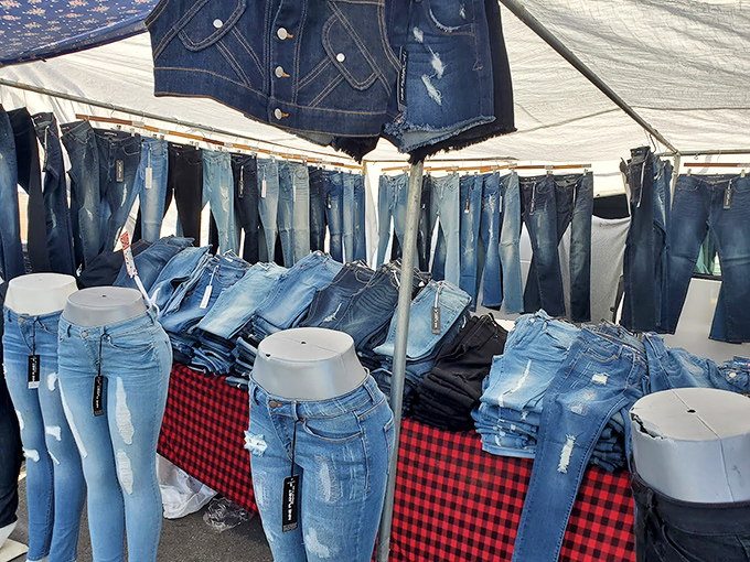 Denim as far as the eye can see! A blue jean lover's dream where finding the perfect pair feels like striking gold without emptying your wallet.