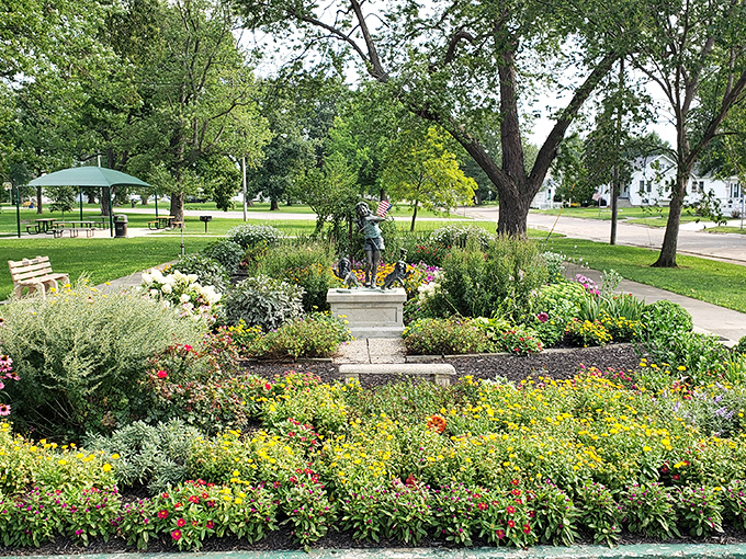 Lakeview Park's garden blooms with the kind of Midwestern enthusiasm that makes you wonder why you ever paid for landscaping services.