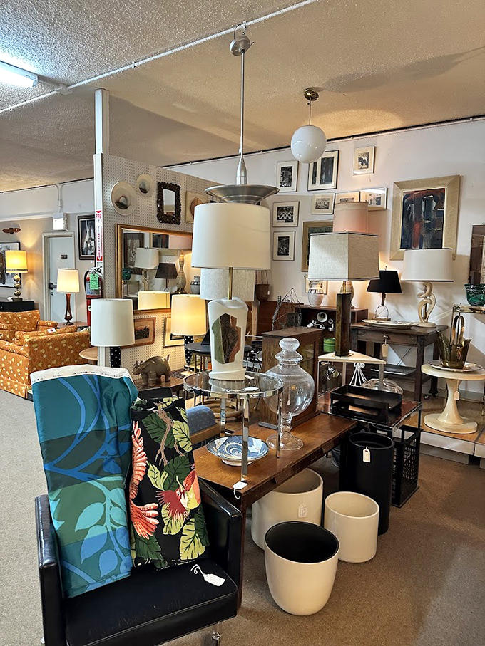 A lamp lover's paradise where lighting fixtures from every decade compete for your attention and wallet.