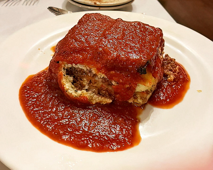 Lasagna that doesn't know the meaning of restraint&mdash;layers of pasta, cheese, and meat sauce in a relationship so perfect it should write a self-help book.