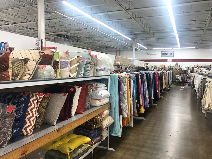 Pillow paradise! The perfect spot to find that accent piece your living room's been silently begging for.