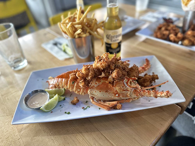 When lobster meets fryer, magic happens. This dish is what would happen if a seafood shack and a five-star restaurant had a beautiful baby.