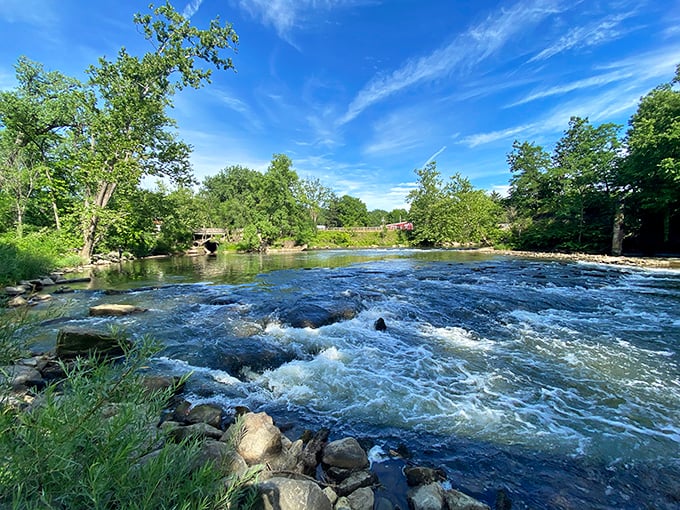 Where rushing water meets serene shoreline, Lock 29 Trailhead offers a front-row seat to the natural drama that shaped this river valley.