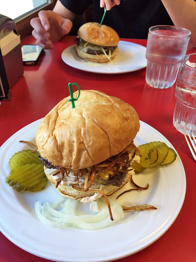 This burger doesn't need a fancy name&mdash;just fresh beef, melted cheese, and a soft bun that squishes down to mouth-size when you pick it up.