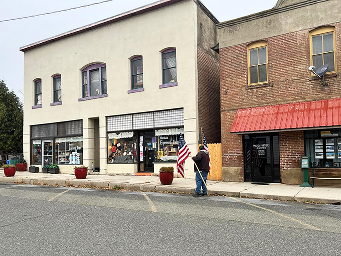 Local shops line Etna's main drag, where American flags aren't just decorations &ndash; they're practically part of the dress code.
