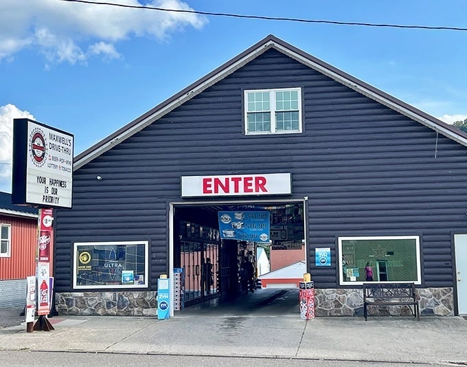 Maxwell's Drive-Thru promises convenience without pretension, the kind of place where "artisanal" refers to the mechanic's hands, not the coffee.
