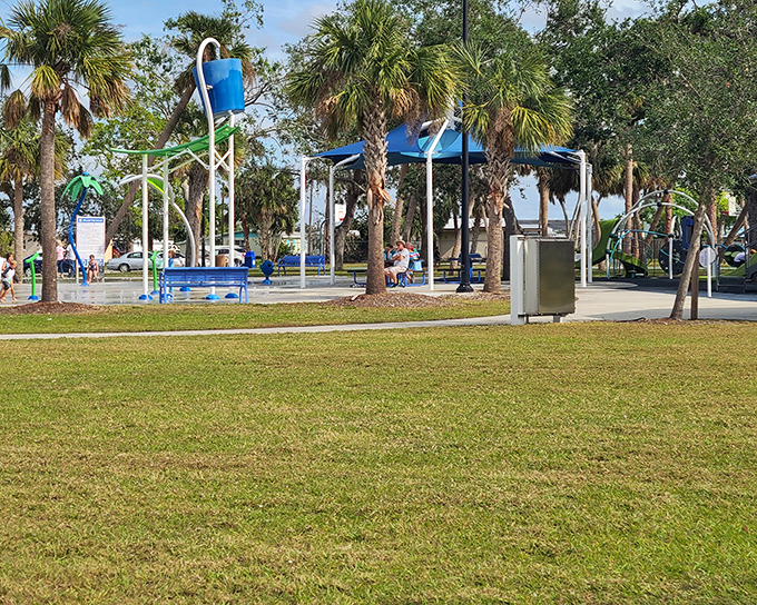 Kids' splash park where the soundtrack is pure joy &ndash; squeals of delight mixing with parents' sighs of "this was totally worth the sunscreen battle."