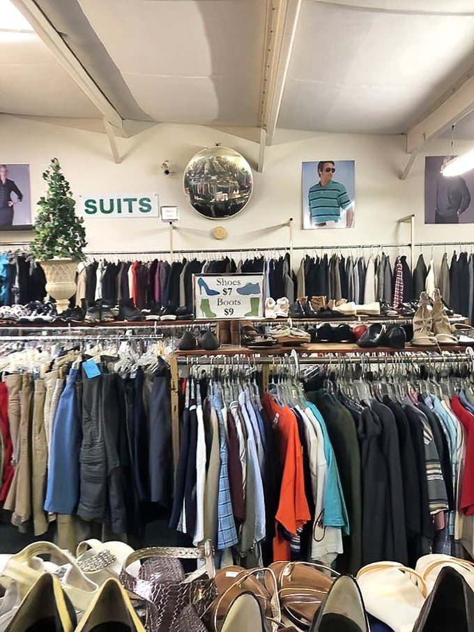 The men's department offers everything from casual wear to boardroom-ready suits, all meticulously organized and quality-checked.