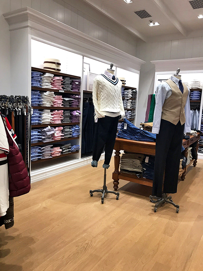 Men's clothing displayed with such precision it makes you wonder if Marie Kondo moonlights as a retail merchandiser.