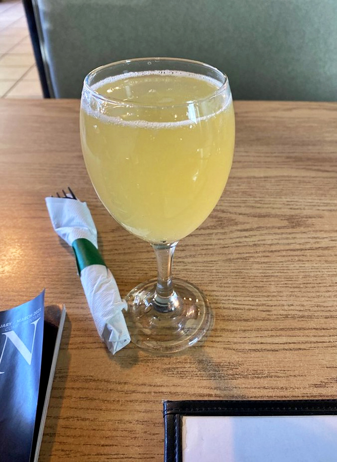 That mimosa glows like liquid sunshine, ready to make your morning infinitely more interesting.