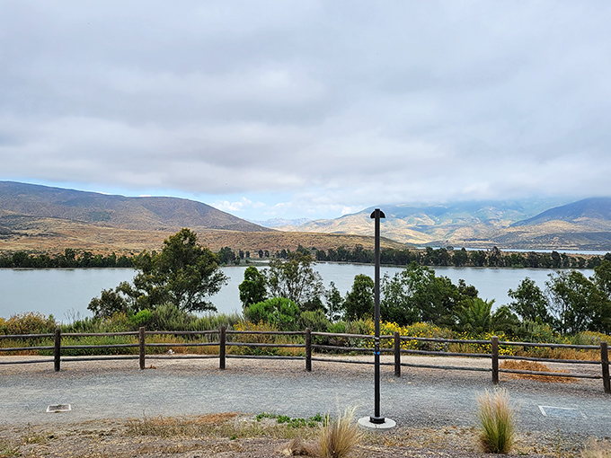 Mountain Hawk Park showcases California's diverse landscapes. Where else can you enjoy lake views with mountain backdrops just minutes from the ocean?