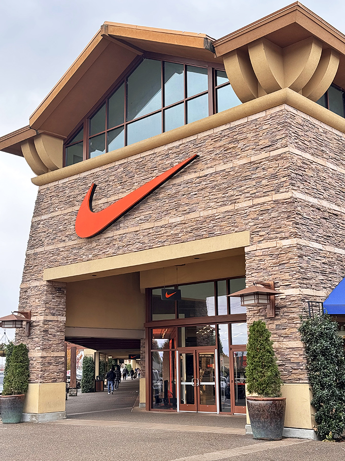 Nike's flagship store commands attention with its massive swoosh against stacked stone. Oregon's homegrown athletic empire offers hometown discounts worth the drive.