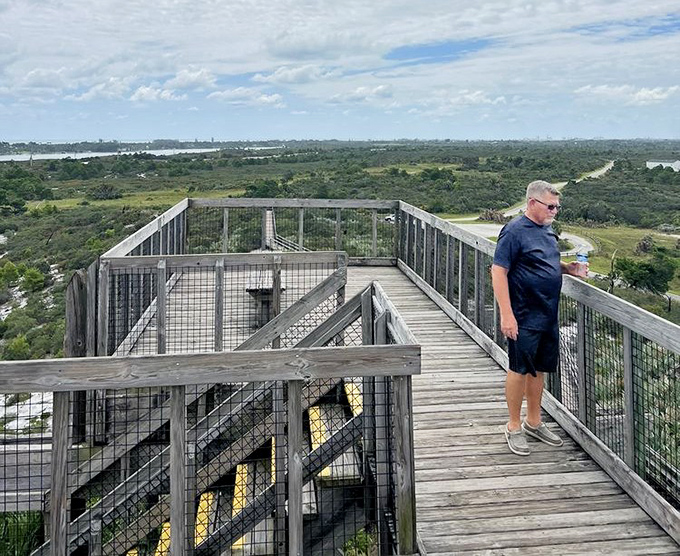 The observation tower rewards climbers with panoramic views that remind you why they call Florida the Sunshine State.