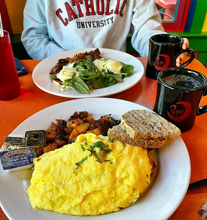 Breakfast perfection doesn't exi&mdash; Oh wait, it does. Golden omelets and crispy potatoes that make waking up worth the trouble.