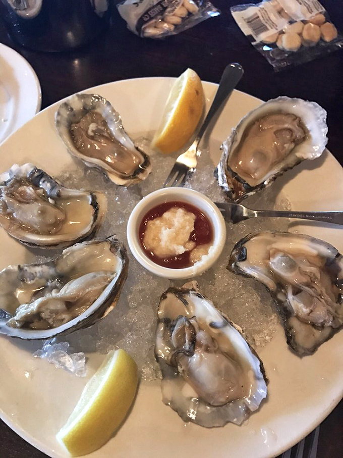 Oysters so fresh they practically wink at you. Served with just lemon and cocktail sauce &ndash; because when the ocean delivers perfection, you don't overdress it.