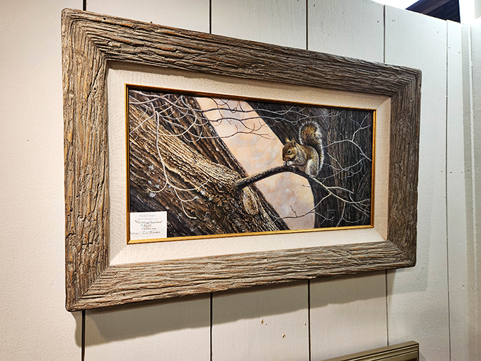 A rustic-framed wildlife painting that brings a touch of outdoorsy charm without the mosquitoes or early wake-up calls. 