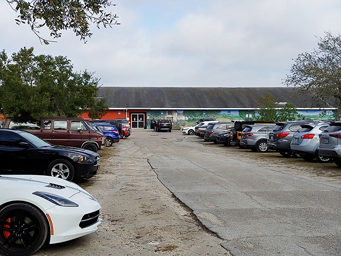 The parking lot fills early with vehicles sporting license plates from across Florida and beyond&mdash;early birds get the best bargains.