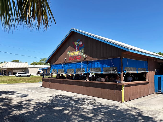 Parrot Island's tiki vibes transport you somewhere tropical without the tourist trap price tags attached.