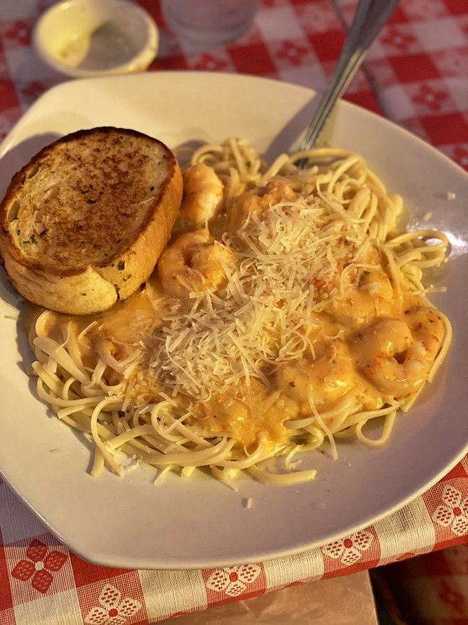 Fresh pasta meets seafood in a marriage that would make Tony Soprano weep with joy.