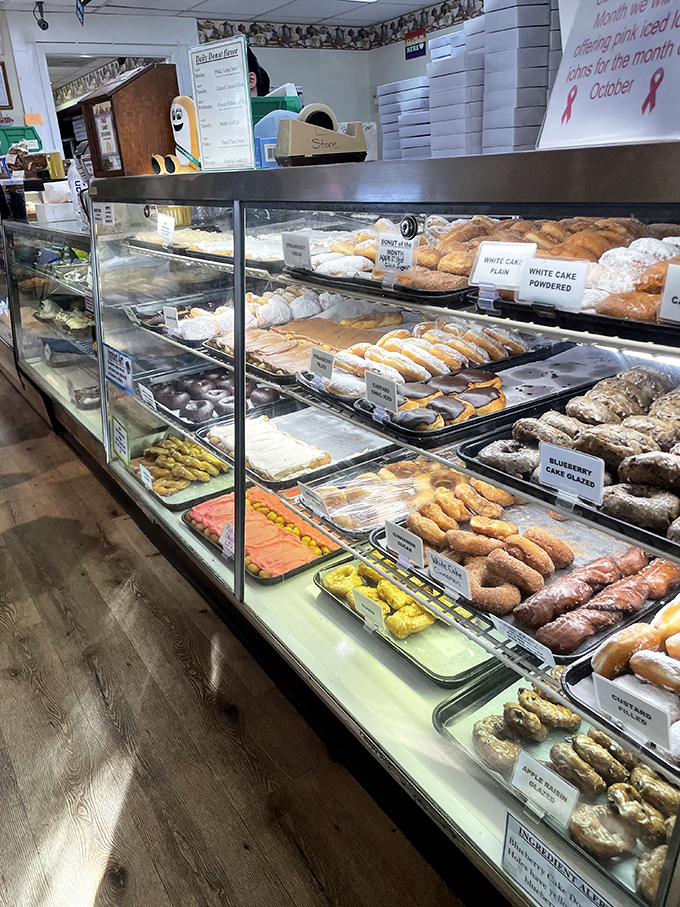 The display case&mdash;a magical realm where calories don't count and every shelf offers a different path to pastry nirvana.