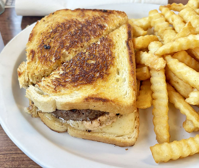 The patty melt: proof that simplicity can be revolutionary. Perfectly grilled bread embracing melted cheese and beef&mdash;a sandwich that understands you.