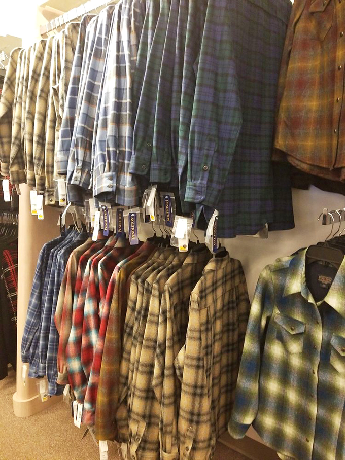 Pendleton flannels in every pattern imaginable. The unofficial uniform of the Pacific Northwest, now at prices that won't fleece you.