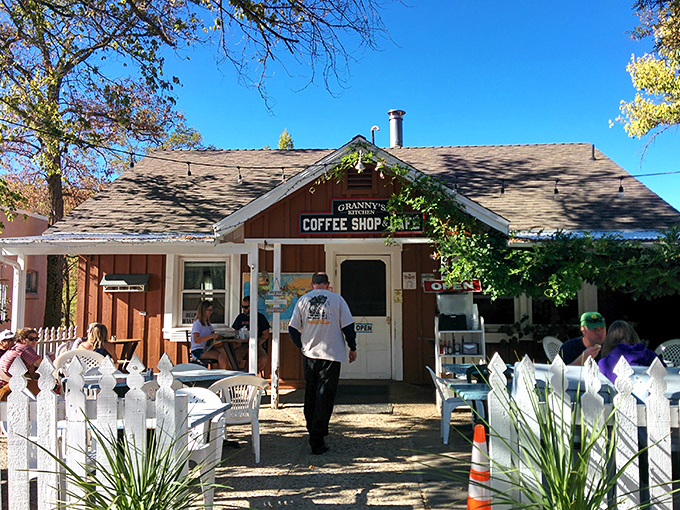 Granny's Coffee Shop serves up comfort with a side of nostalgia behind that perfect white picket fence.