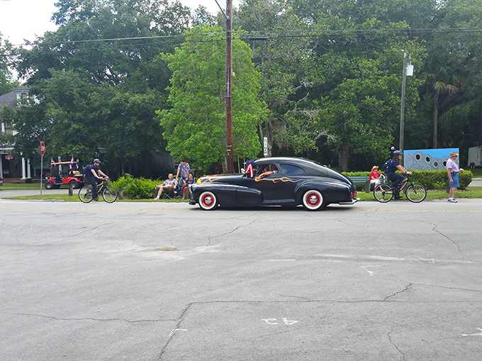 Classic cars and bicycles share Micanopy's streets, a perfect metaphor for how this town balances preservation with everyday living.