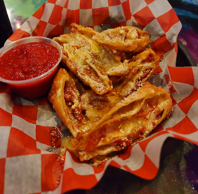 These aren't your childhood pizza rolls &ndash; they're sophisticated, crispy parcels of pepperoni joy that demand to be dunked.