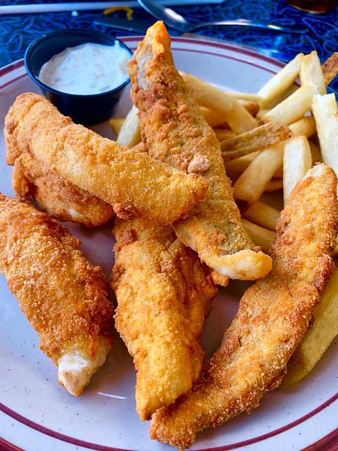 Lake Erie perch, golden-fried to perfection, makes you wonder why anyone would ever order fish anywhere that doesn't have a Great Lake nearby.