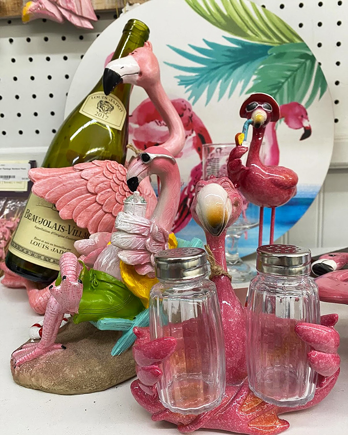 Florida's unofficial mascot multiplied! These flamingo figurines prove that kitsch can be collected, displayed, and absolutely adored.