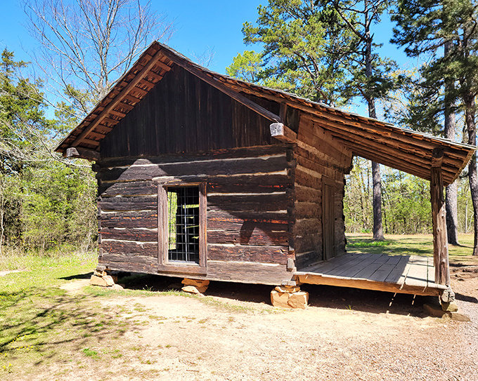 This pioneer cabin doesn't have Wi-Fi, but I guarantee the connection you'll find here is much more powerful.