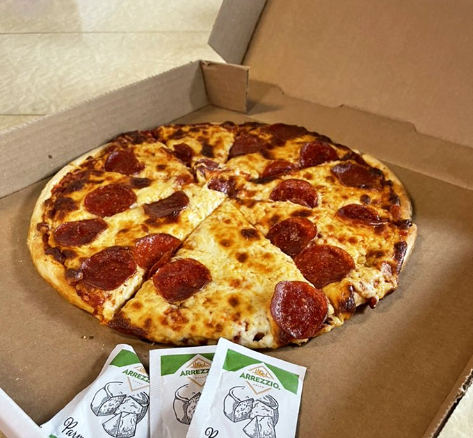 Pizza that proves you don't need a fancy wood-fired oven to create something delicious &ndash; just good ingredients and the magic of a general store kitchen.