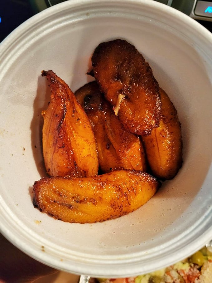 Sweet plantains caramelized to golden perfection, providing the ideal sweet counterpoint to any savory Cuban dish on your table.