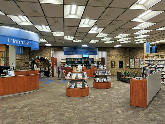 The public library: where your retirement reading list meets modern amenities and that comforting smell of books that Kindle just can't replicate.