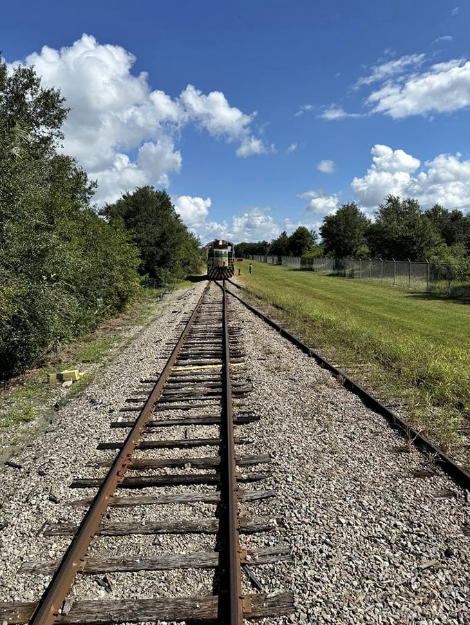 Tracks stretching toward the horizon remind us of the romance of rail travel&mdash;the journey itself becoming the destination.
