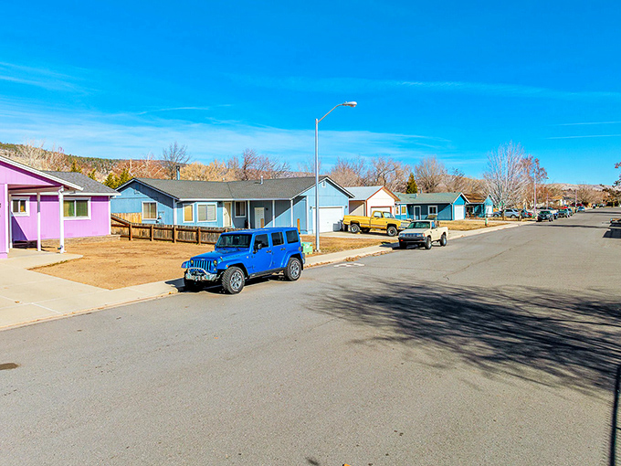 These colorful ranch-style homes with their tidy yards tell the real Susanville story&mdash;not of tourist attractions, but of everyday life unfolding at its own unhurried pace.