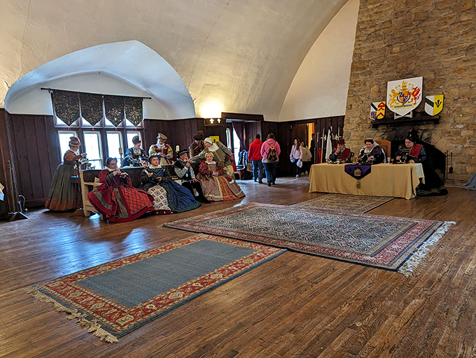 The Great Hall comes alive during special events, where period costumes and medieval pageantry transport guests to the days of knights and nobility.