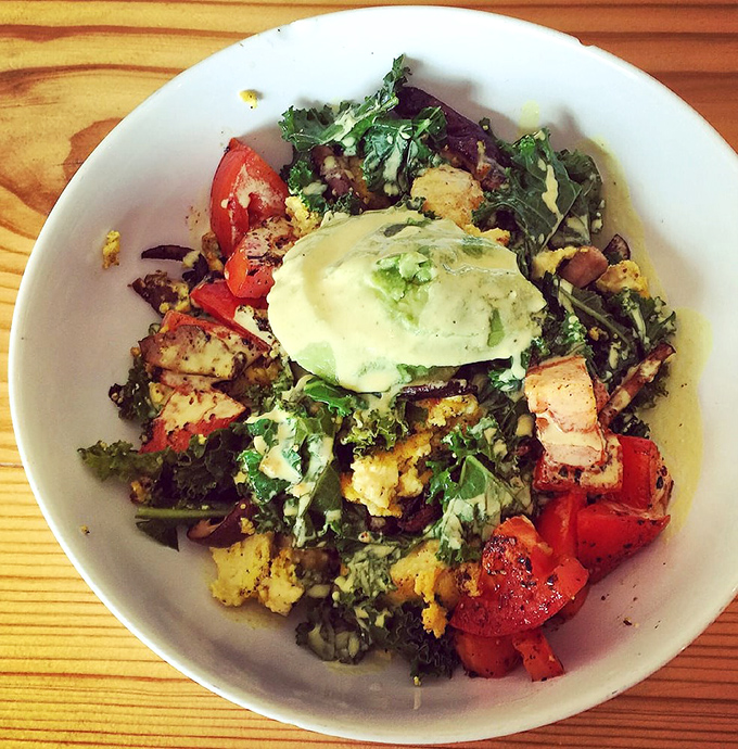 A bowl that's as beautiful as it is nutritious. This vibrant salad is what vegetables dream of becoming when they grow up.